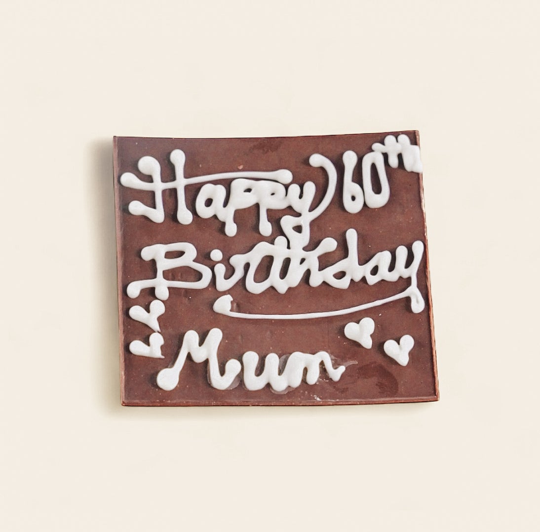 Personalised Chocolate Cake Plaque | Tuga Pastries
